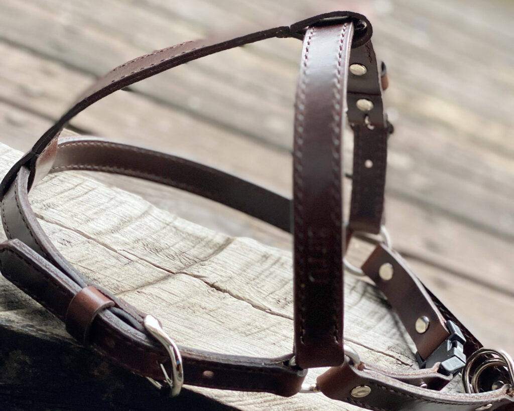 MIX SETU 丸革リード丸革チョーカー ハーネス 革ミラージュチョコ | 革で作る犬の首輪の専門店 FiveDrops